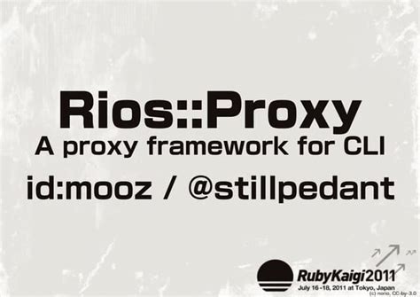Riosproxy A Framework For Cli Ppt