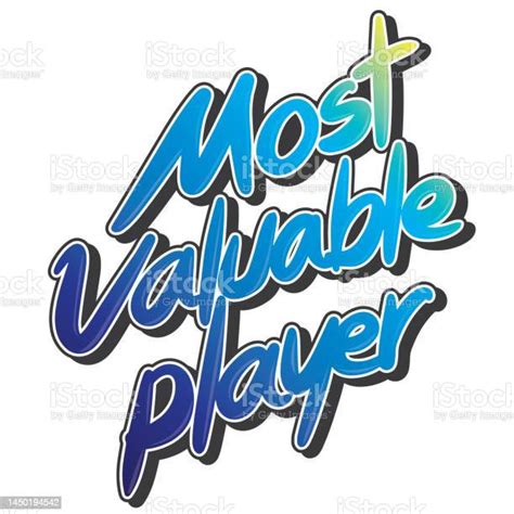 무료 필기 문자 텍스트 가장 가치있는 플레이어 벡터 일러스트 레이 터 디자인에 대한 스톡 벡터 아트 및 기타 이미지 디자인