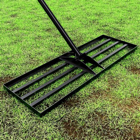 Joz 30x10in Steel Lawn Leveling Rake 77in Handle Yardgardengolf Lawn Leveler