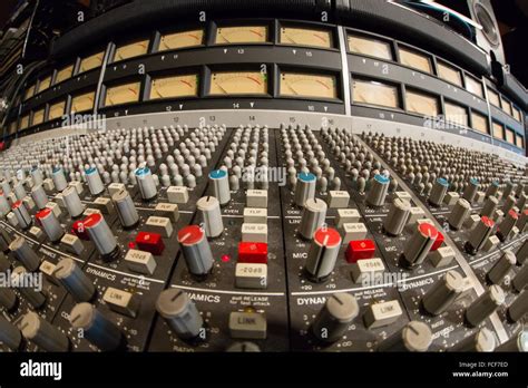 Side View Of Ssl E Series Sound Mixing Desk With Focal Professional Side View Of Ssl E Series Sound Mixing Desk With Focal Professional