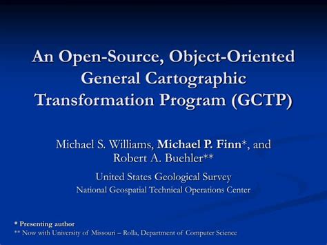 Ppt An Open Source Object Oriented General Cartographic