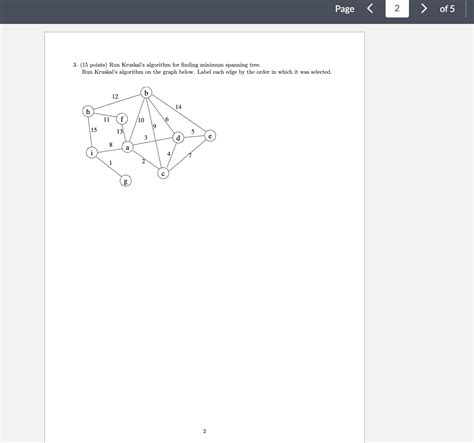 Solved 15 ﻿points ﻿run Kruskals Algorithm For Finding