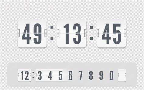Premium Vector White Scoreboard Number Font Vector Coming Soon Web Page Template With Flip