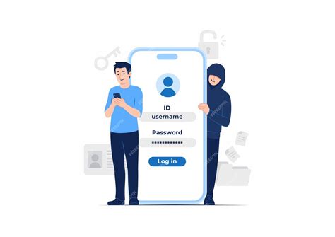 Premium Vector Hacker Cracker Steal Important Private Personal Information Data User Login