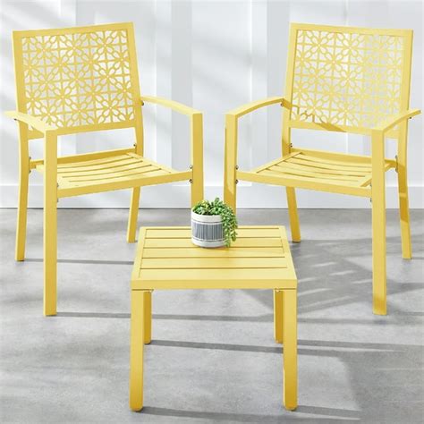 Best Choice Products 3 Piece Stackable Patio Bistro Set Outdoor Chat