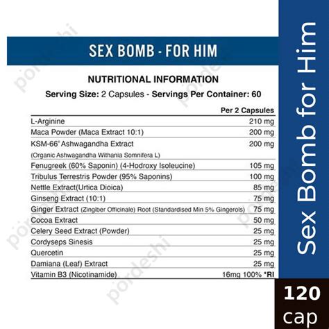Applied Nutrition Sex Bomb For Him 120 Capsules Price In Bangladesh