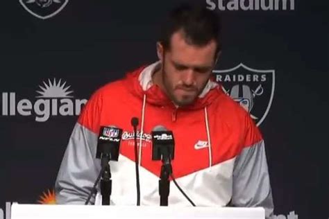 Derek Carr Loses Control Of His Emotions With A Soul Crushing Cry On