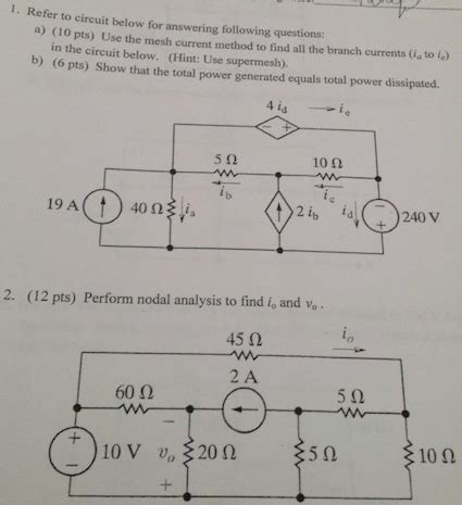 Refer To Circuit Below For Answering Following Chegg Com