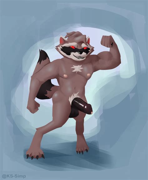Rule 34 Anthro Anthro Only Balls Belly Brown Body Brown Fur Claws Digitigrade Flexing Flexing