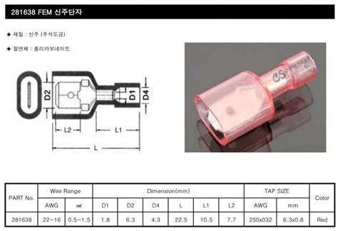 신주단자 281638 Fem 제품소개 이에스단자 종합전기자재 제조업체