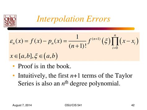Ppt Cse 541 Interpolation Powerpoint Presentation Free Download