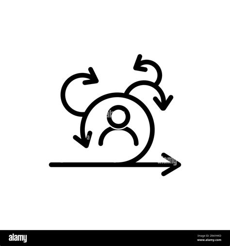 Man With Arrow Symbolising Scrum Master Icon Agile Icon Vector Stock