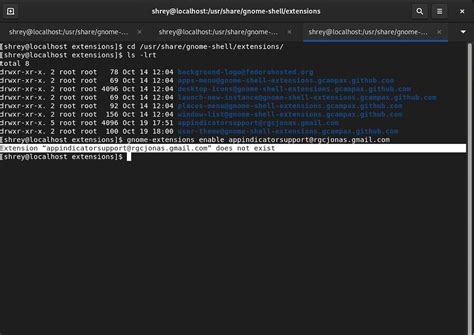 Unable To Enable Gnome System Wide Extension For Qt Application Version Gnome Shell 40 10