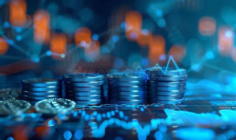 Coins Stacked On Top Of Each Other On Table Stock Image Image Of Circuit Generated 312676549