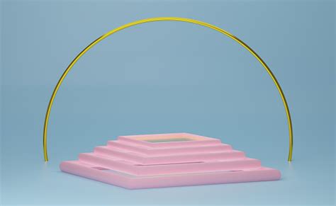 현대 무대 전시 및 미니멀리스트 모형 추상적인 쇼케이스 배경 개념 3d 삽화 또는 3d 렌더링을 위한 하늘색 파스텔 구성에 있는 기하학적 모양으로 빈 연단은 0명에 대한