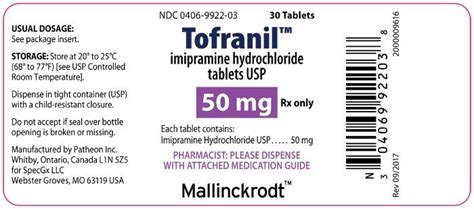 Tofranil Fda Prescribing Information Side Effects And Uses