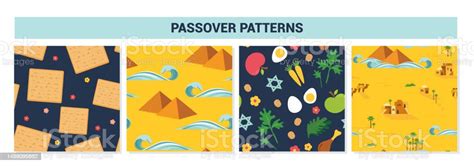 Passover Seamless Pattern Jewish Holiday Pesach Patterns For Templates