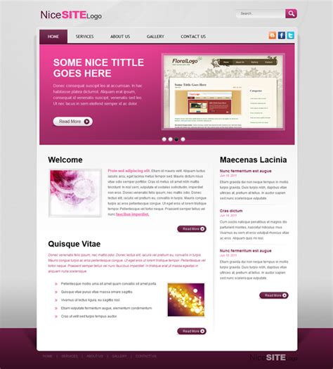 Pink Website Css Template Website Css Templates Pink Website Css Template Website Css Templates