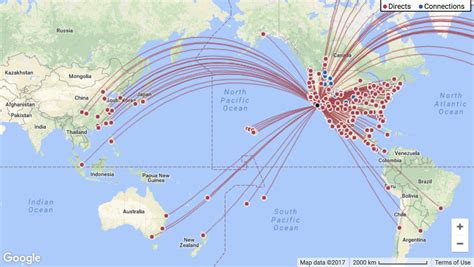 Lax Destinations Map