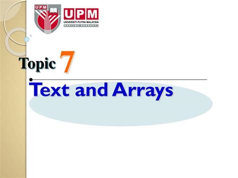 Ppt Text And Arrays Powerpoint Presentation Free Download Id5272168