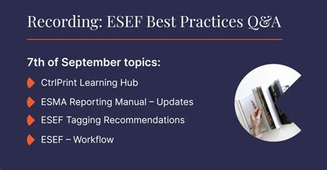 Ctrlprint On Linkedin Recording Esef Best Practices Qanda 7th Of September
