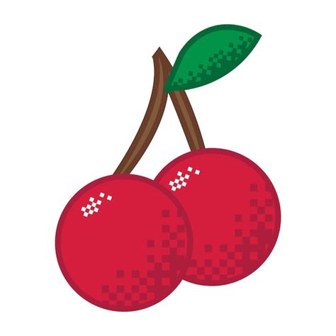Premium Vector Vector Pixel Cherry