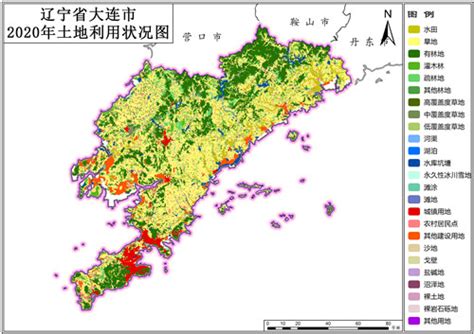 2020年辽宁省大连市土地利用数据 地理遥感生态网