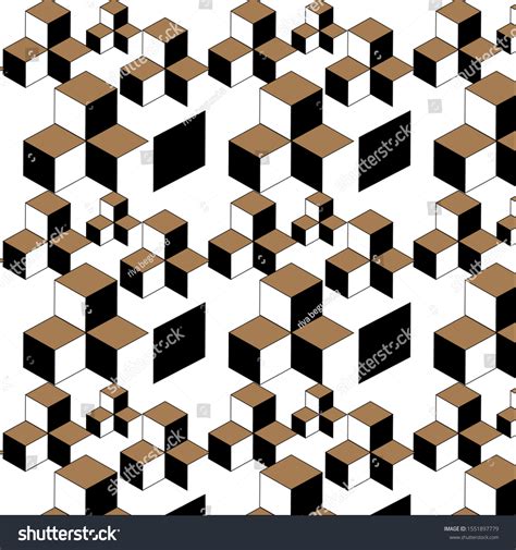 Abstract 3d Cubes Illustrator Background Design Stock Illustration