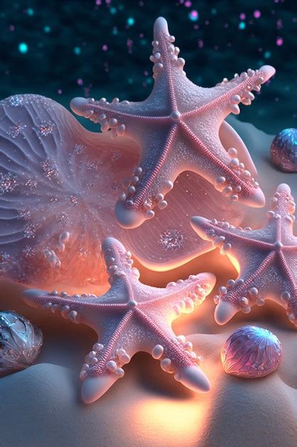 Premium Photo Pink Seashells On The Beach
