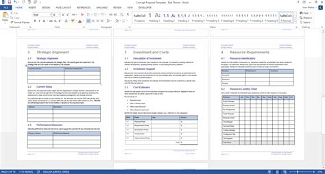 Concept Proposal Template Ms Word Excel Spreadsheets Ms Office Templates With Ai Prompts