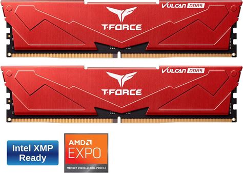 Team T Force Vulcan 64gb 2 X 32gb 288 Pin Pc Ram Ddr5 6000 Pc5 48000 Desktop Memory Model