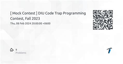 Mock Contest Diu Code Trap Programming Contest Fall 2023 Toph