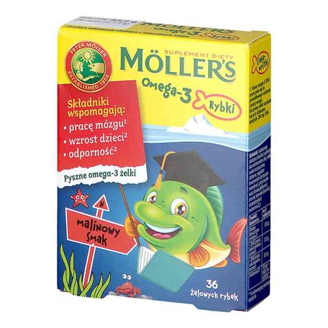 Mollers rybki malinowe, żelki z Omega 3 dla dzieci - Apo-Discounter.pl