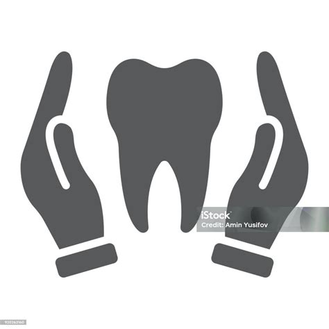 손 들고 치아 모양 아이콘 구강 및 치과 치과 치료 벡터 그래픽 흰색 배경 Eps 10 솔리드 패턴 로그인 합니다 손에 대한 스톡 벡터 아트 및 기타 이미지 Istock
