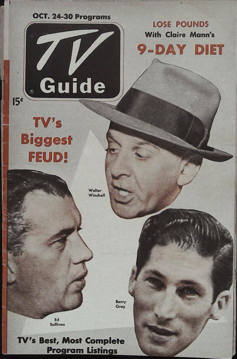Tv Guide October 24 1952 Ed Sullivan Walter Winchell Ebay