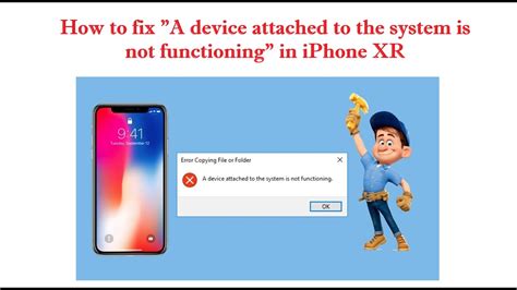 how to fix a device attached to the system is not functioning in iphone