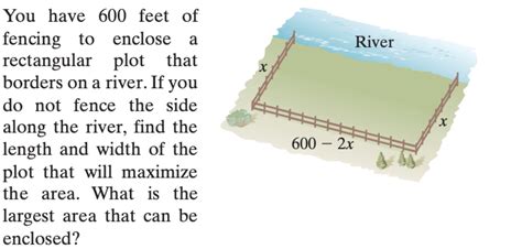 Solved You Have 600 ﻿feet Offencing To Enclose Arectangular