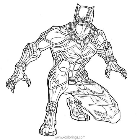 Funko Pop Black Panther Coloring Pages With Marvel Superheroes
