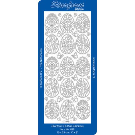 Starform Outline Sticker Small Easter Eggs Art Of Craft