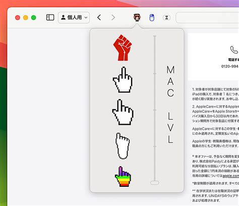 Magic Cursor 15 Safari上のカーソルを変更するsafari機能拡張 新しもの好きのダウンロード