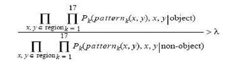 Bayesian Classifier Region Is The Image Window Patterns Are Wavelet