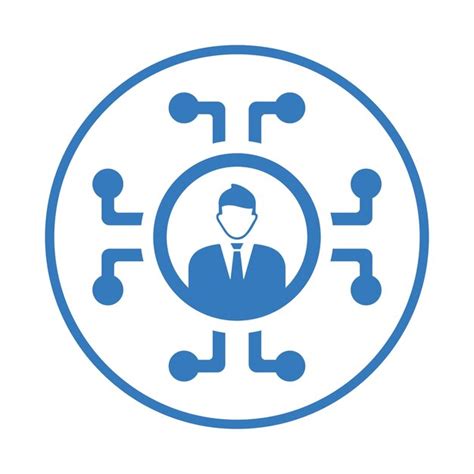 Premium Vector Business Connectivity Link Icon Blue Color Design