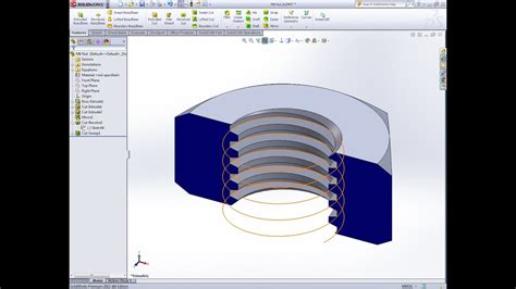 Internal NPT Thread In SolidWorks TUTORIAL OFF