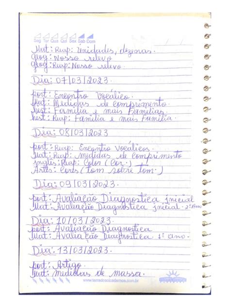 Seg Ter Qua Qui Sex Sab Dom Pdf