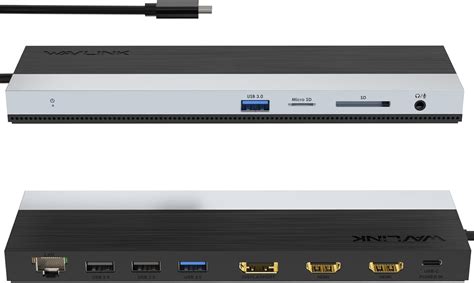Amazon Com WAVLINK USB C Docking Station USB C Dock Triple Display PD