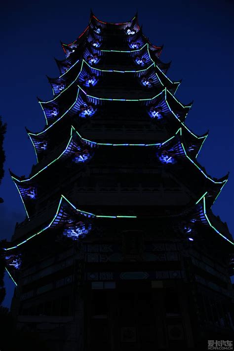 文笔塔夜景 文山文笔塔夜景图片 大山谷图库