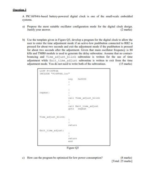 question 3 a pic16f84a based battery powered digital