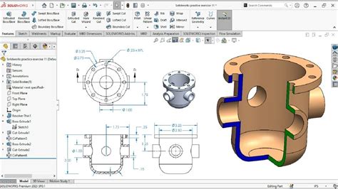 Solidworks Practice Exercise 11 Practice Model Step By Step Tutorial In 2025 Solidworks