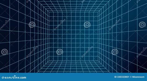 3d Mesh Grid Wireframe Structure Cartoon Vector 330333801