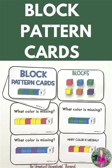 Pattern Block Activity Cards Activity Cards Pattern Blocks Activities Pattern Blocks